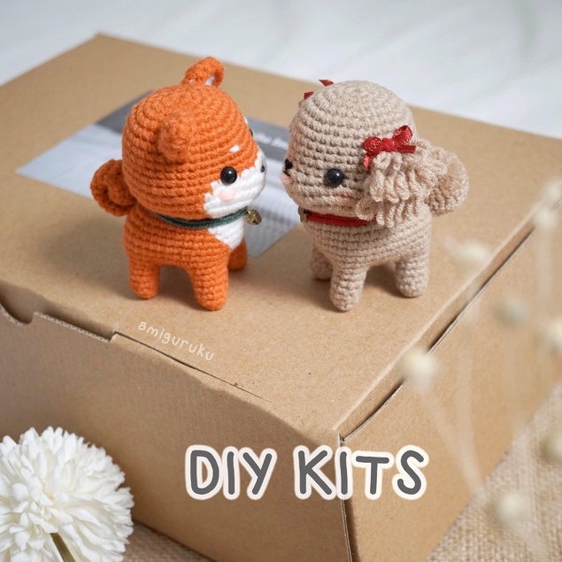 Jual Paket Rajut DIY Kits Amigurumi Crochet Doll Boneka Rajut Anjing ...