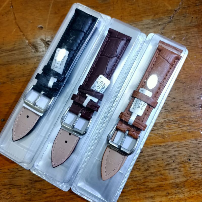 Jual strap jam tangan cewek,cowok//genuine leather strap/tali kulit ...