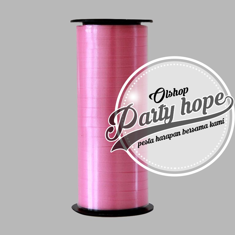 Jual Pita balon pink / ribbon ballon / Tali Balon Ulang Tahun / pita ...