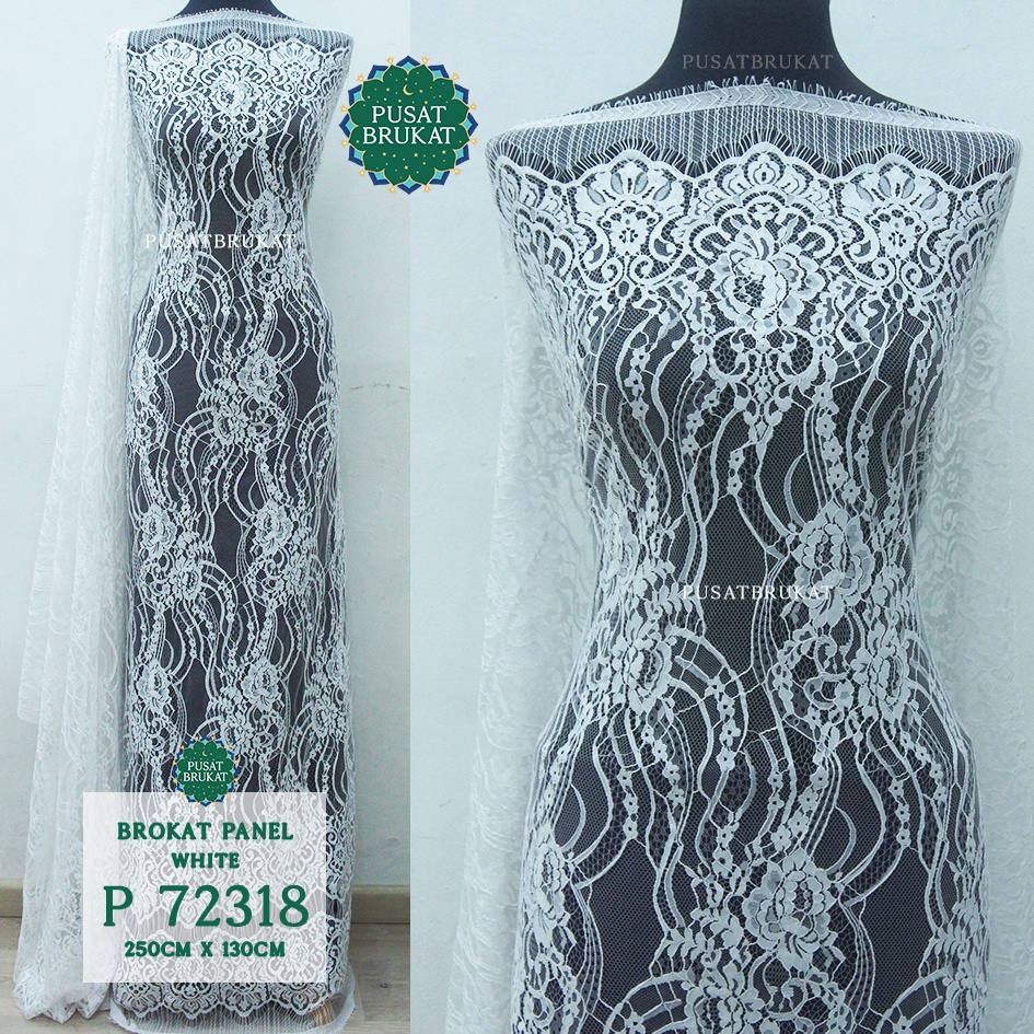 Jual KAIN BROKAT PANEL TIRTA SARI / BRUKAT SEMI PRANCIS P250CM X L140CM ...