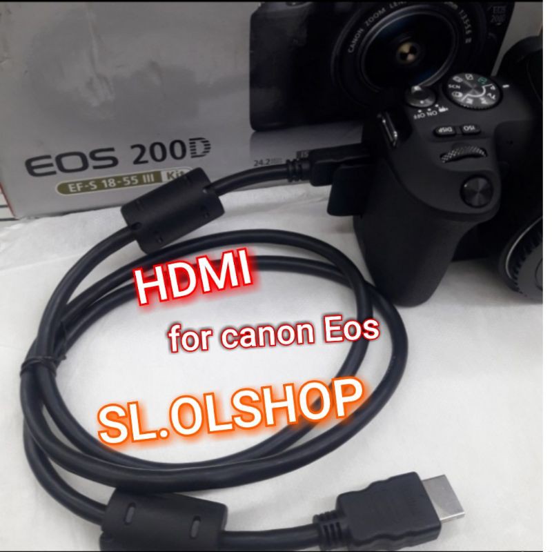 Jual KABEL MINI HDMI FOR CAMERA CANON EOS 200D HIGH SPEED CABLE HDMI ...