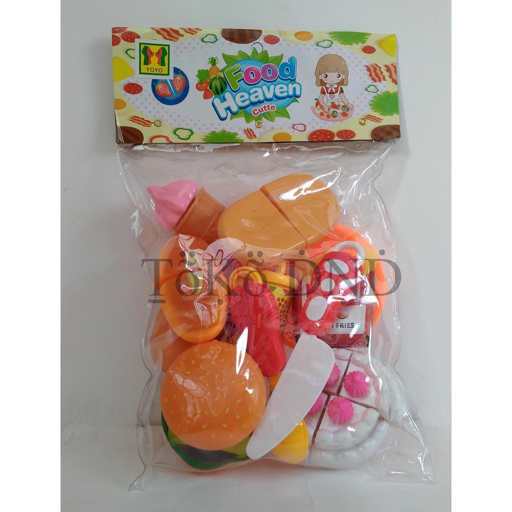 Jual Mainan Edukasi / Edukatif Anak - Food Heaven Roti Potong Kue Ice ...