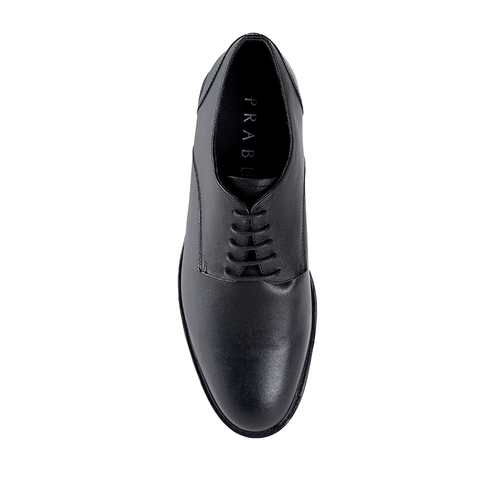 Jual Prabu - Sepatu Kulit Derby Pria Bahru Black Hitam | Shopee Indonesia