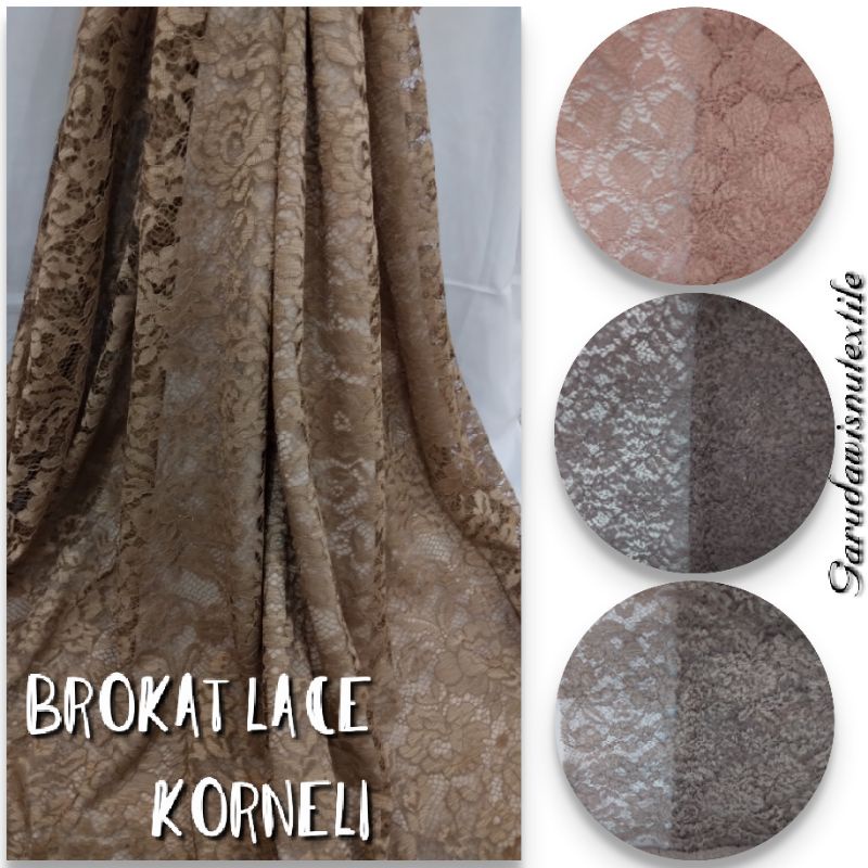 Jual Brukat Brokat Lace Cord KORNELI PREMIUM / MOTIF RANDOM / PER 0.5 ...