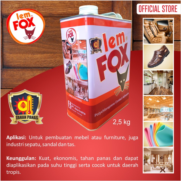 Jual Lem Fox Gallon 2.5 kg / Lem Kuning Serbaguna | Shopee Indonesia