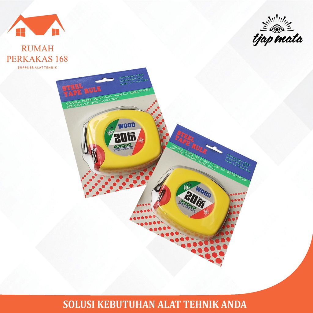 Jual METERAN WOOD 20 METER / ROLL METER BAJA " WOOD " 20M | Shopee ...