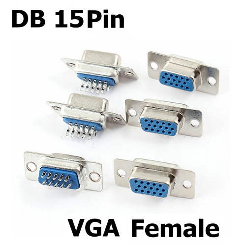 Jual Connector DB15 15 Pin RS232 Female VGA 15P DB-15 Jack Konektor Betina 3 Baris Socket Soket ...