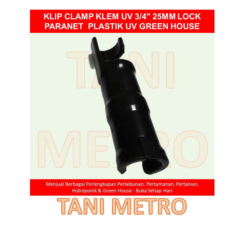 Jual KLIP CLAMP KLEM UV 3/4" 25MM WITH LOCK PARANET PLASTIK UV GREEN ...