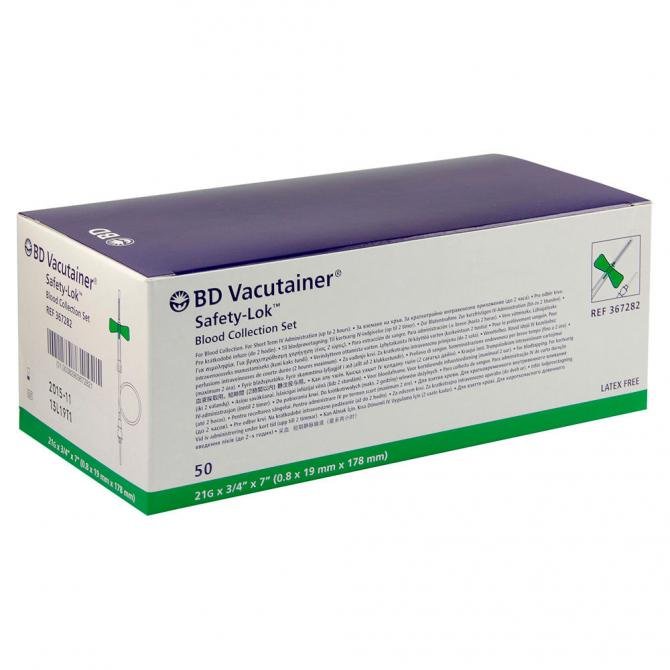 Jual BD Vacutainer safety lock wingset SLBCS 21 x 75 7LUER 50pcs ...