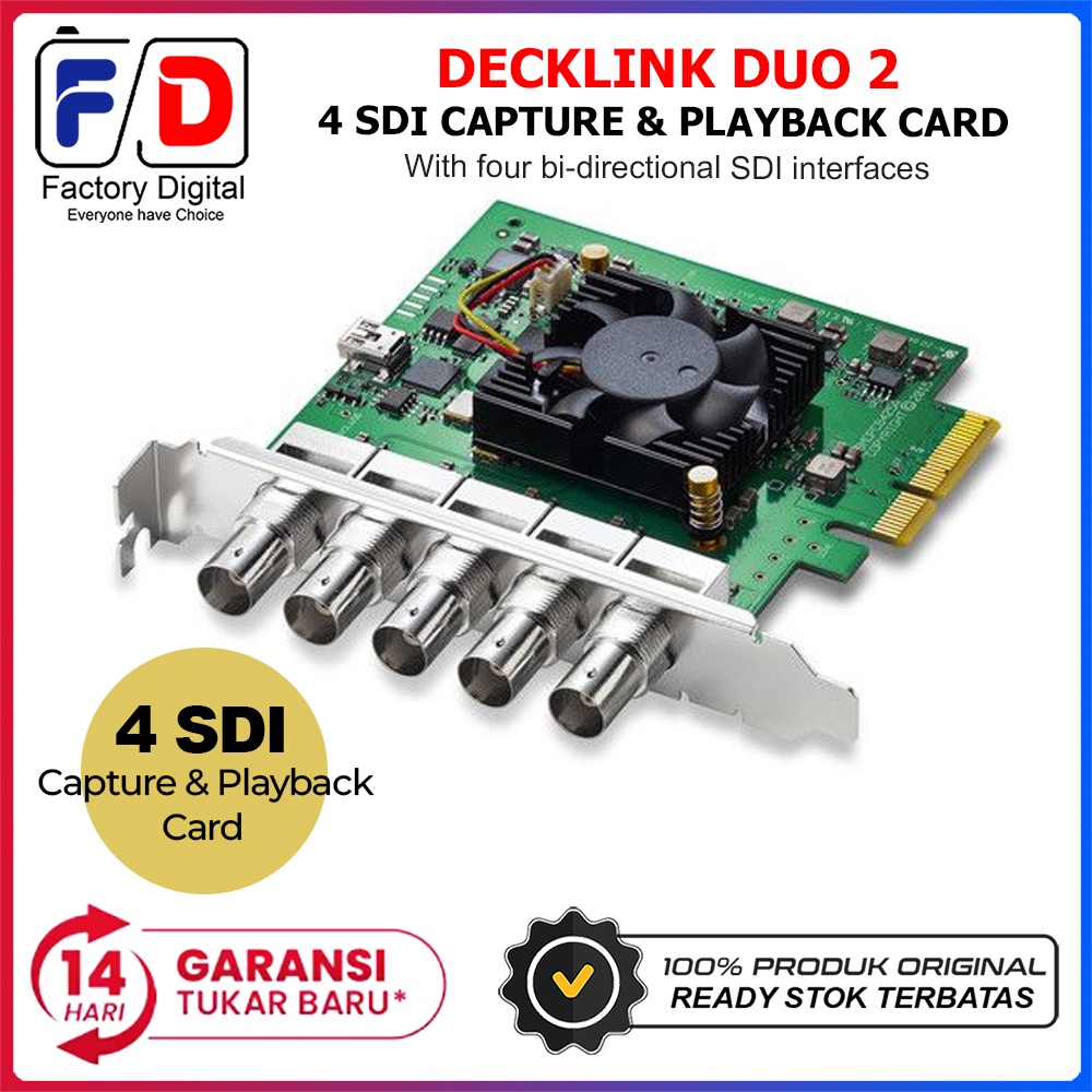 Jual Blackmagic Design DeckLink Duo 2 (4 SDI Capture & Playback Card) | Shopee Indonesia