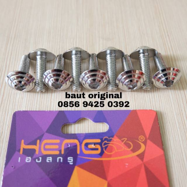 Jual Baut payung probolt ulir silver stainless 6x20 drat 10 panjang 2 cm original heng thailand ...