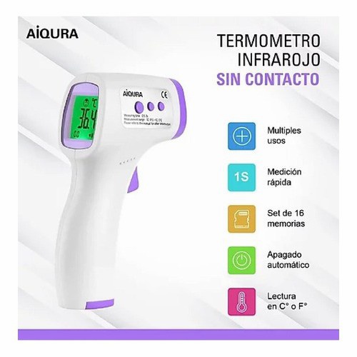 Jual AIQURA Thermometer Infrared Non Contact Digital Pengukur Suhu ...