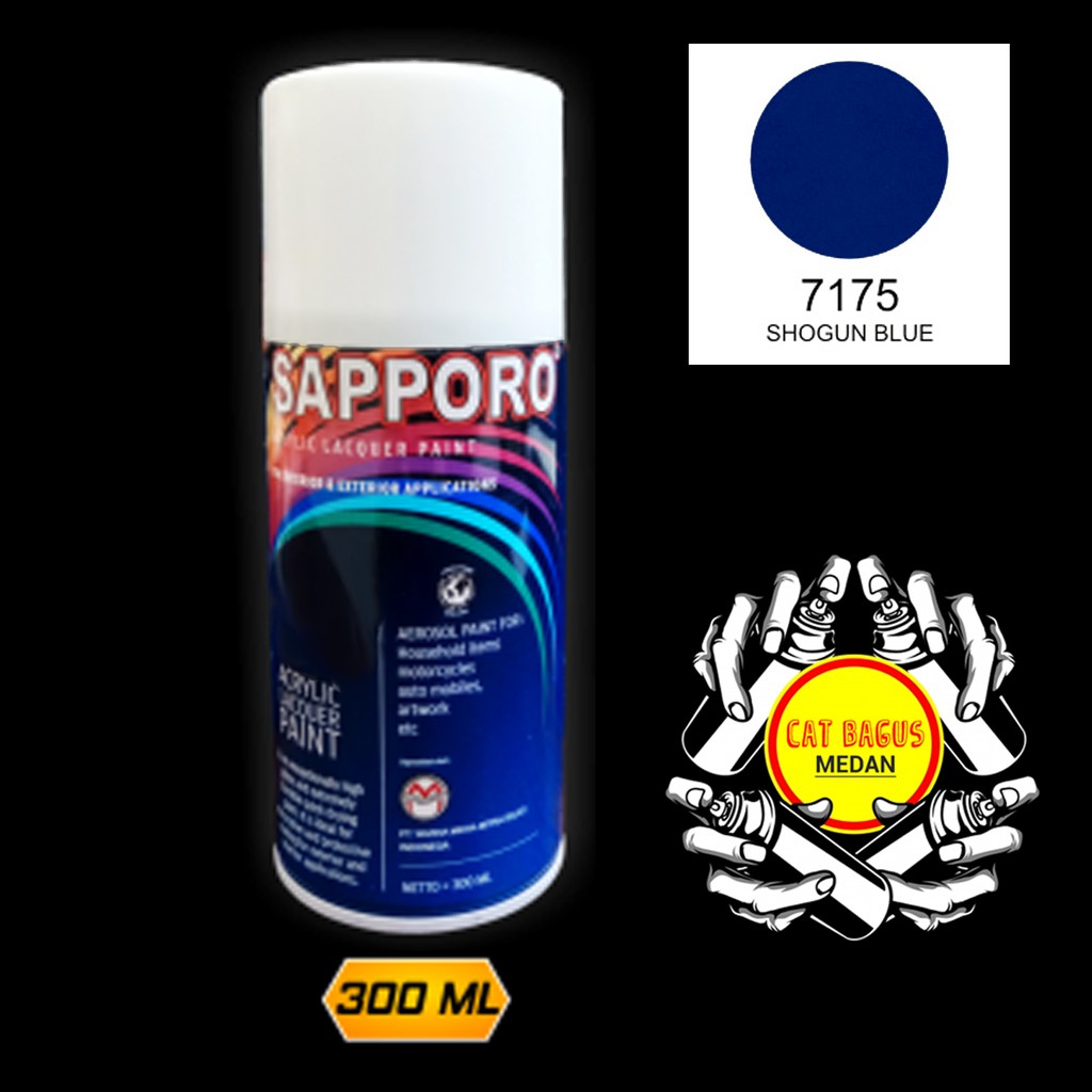Jual SAPPORO 7175 SHOGUN BLUE CAT SEMPROT 300 ML CAT MOTOR AEROSOL ...