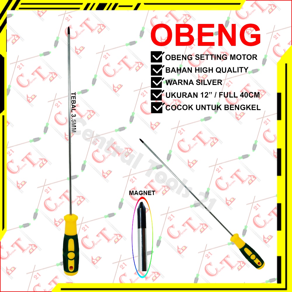 Jual Obeng Plus Minus Magnet Panjang 12 Inch Obeng Setting Motor Besi ...