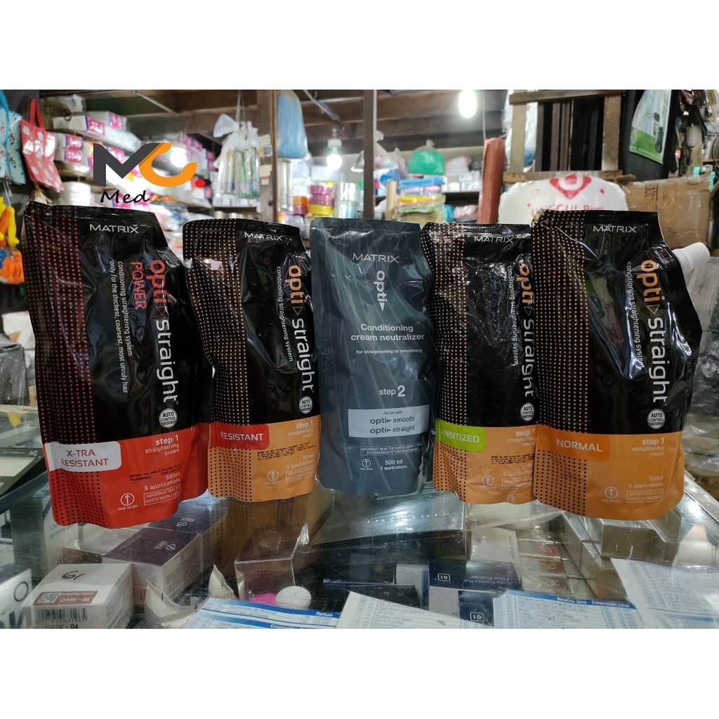 Jual 500ml Paket MATRIX Rebonding Opti Straight Smoothing Step 1 & Step ...
