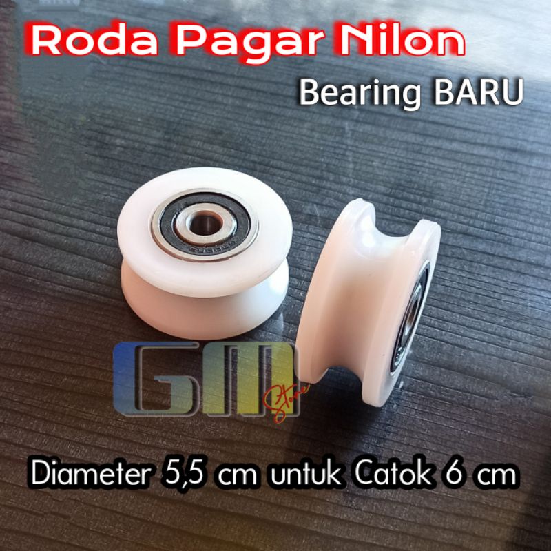 Jual Roda Pagar Nilon 6 cm plus Bearing Baru Siku dan Beton Aksesoris ...