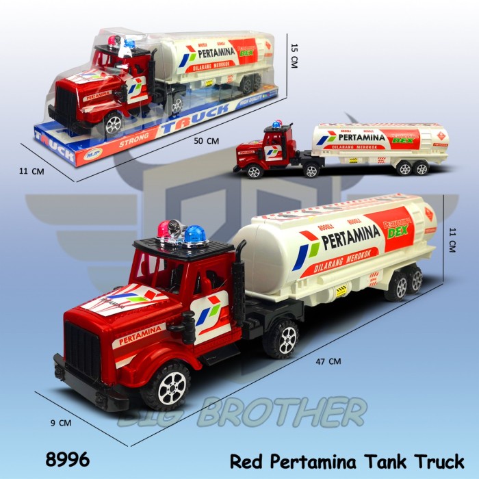Jual Truk Trek Mainan Fire Tank Mobil Tangki Pertamina BigBrother 8996 ...