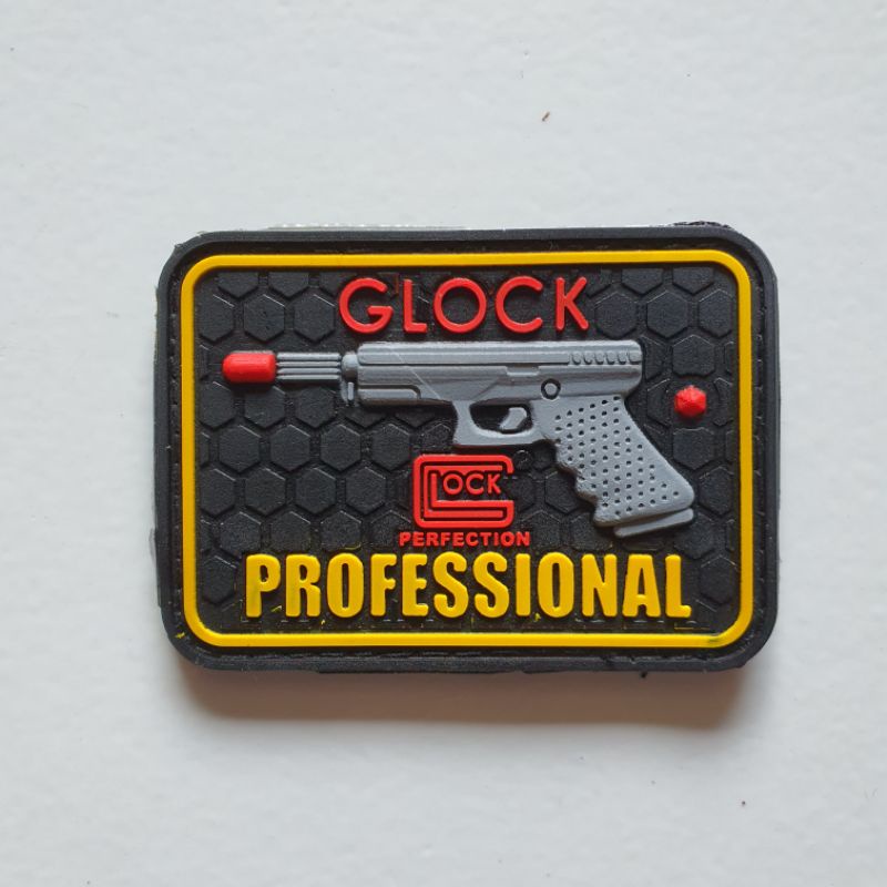 Jual patch rubber logo GLOCK PROFESSIONAL SNIPER - tempelan emblem karet velcro | Shopee Indonesia