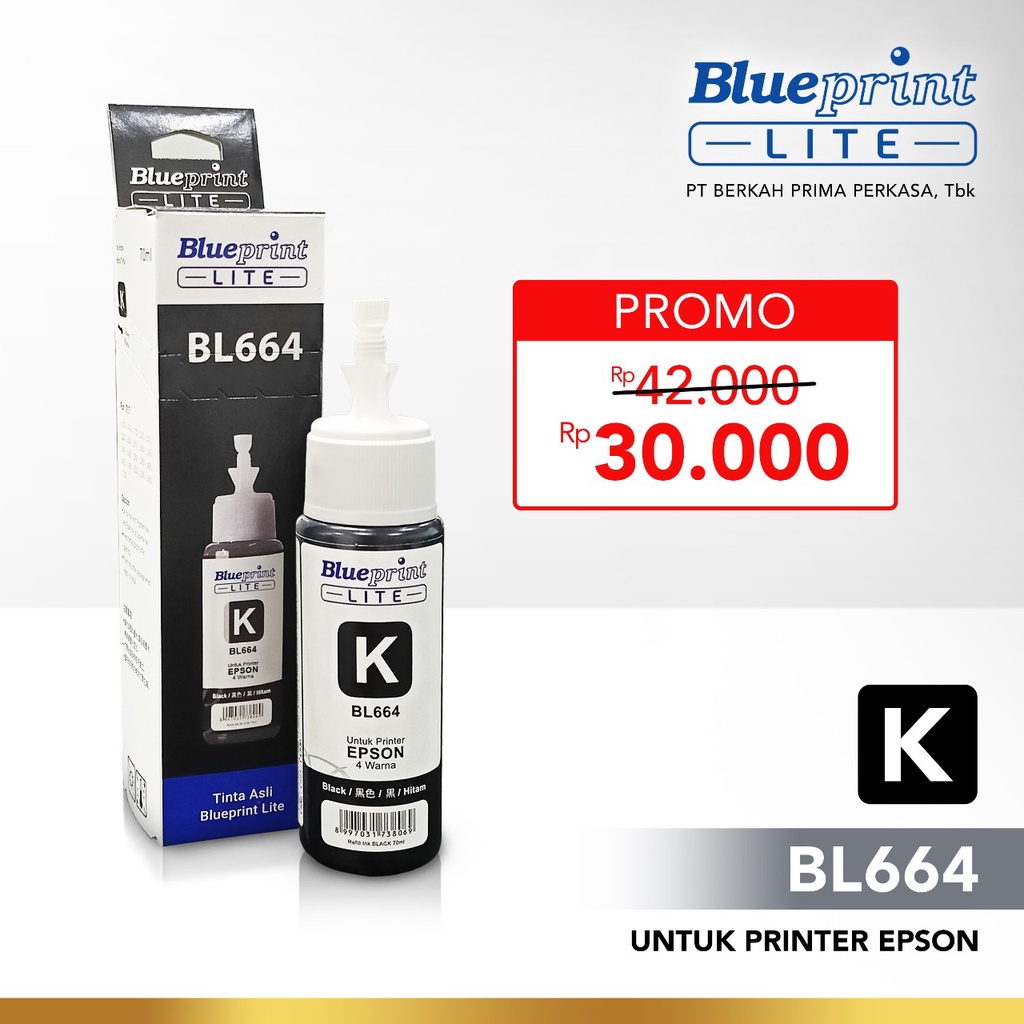 Jual Tinta Epson BLUEPRINT Lite 664 For Printer Epson L120 L350 - 70ml | Shopee Indonesia