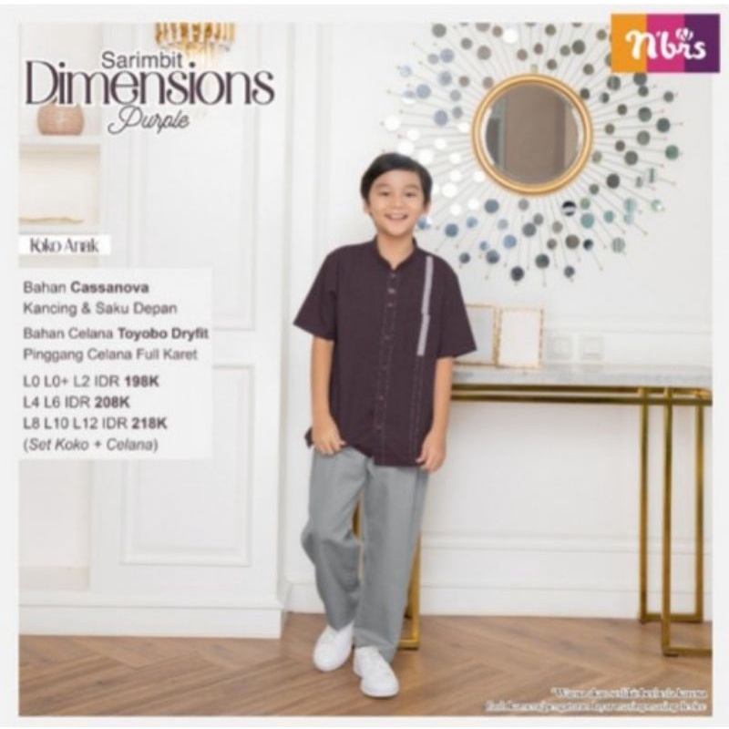 Jual BUSANA MUSLIM KOKO ANAK NIBRAS SARIMBIT DIMENSION KOKO PURPLE KOKO ...