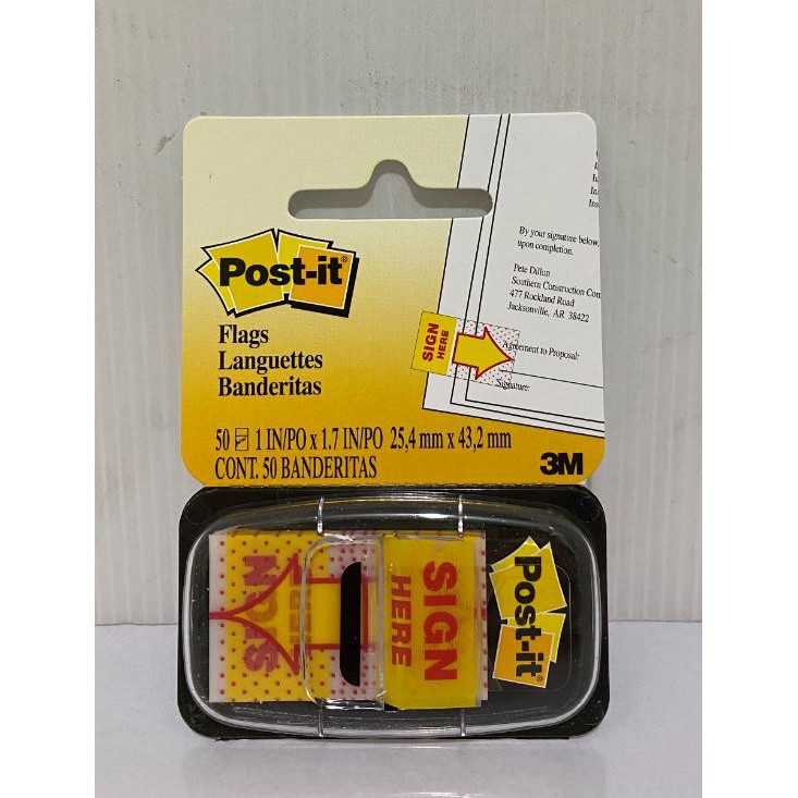 Jual Sticky Note Post it 3M Sign here | Shopee Indonesia