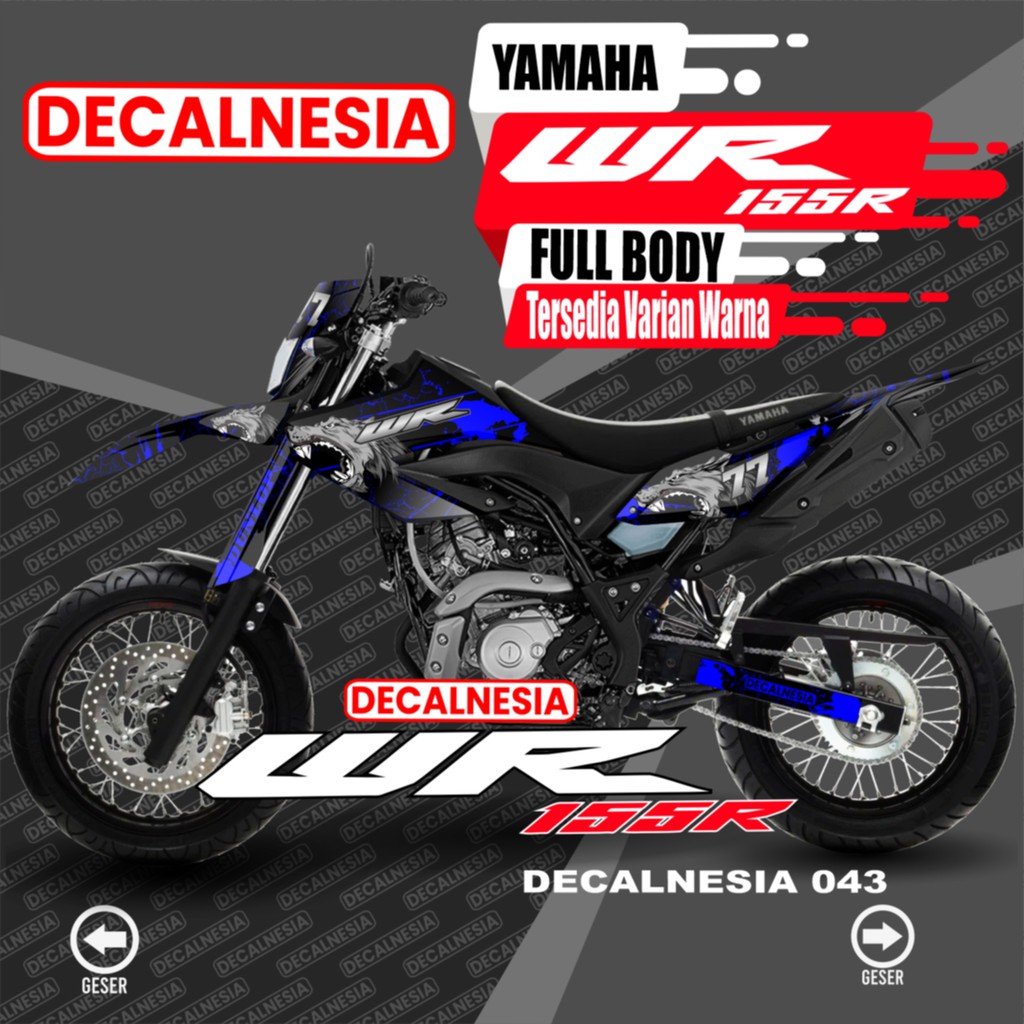 Jual Decal WR155 Full Body Variasi Decal Sticker WR Supermoto Stiker ...