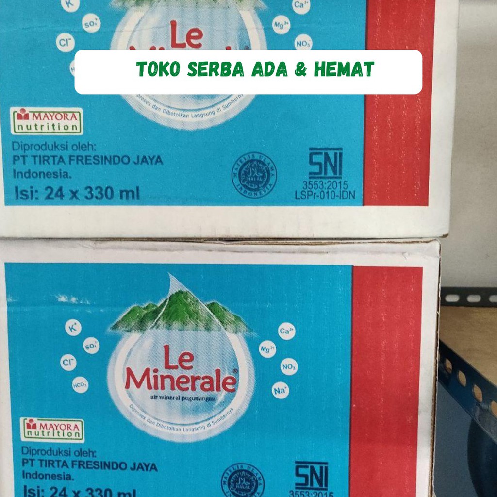 Jual Le Minerale 330ml kemasan dus isi 24 Pcs | Shopee Indonesia