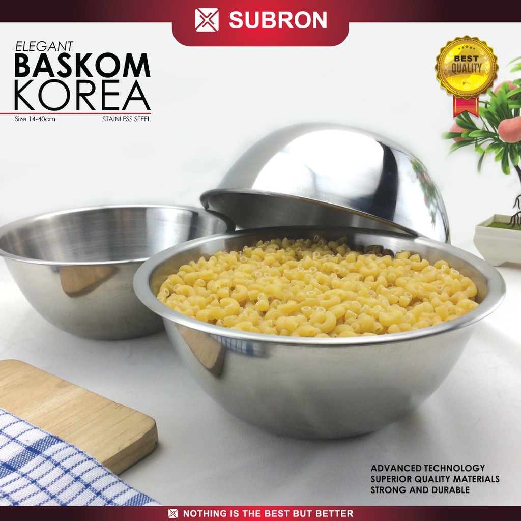 Jual SUBRON Baskom Korea 22cm 24cm Tinggi Tebal Wadah Multifungsi ...