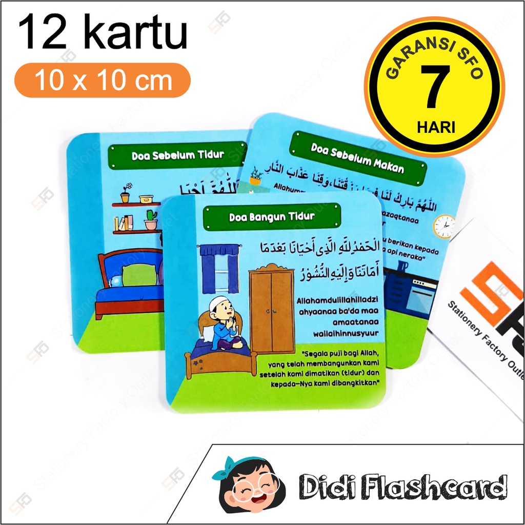 Jual Flash Card Doa Sehari-hari - Kartu Pintar Anak Flashcard - SFO ...
