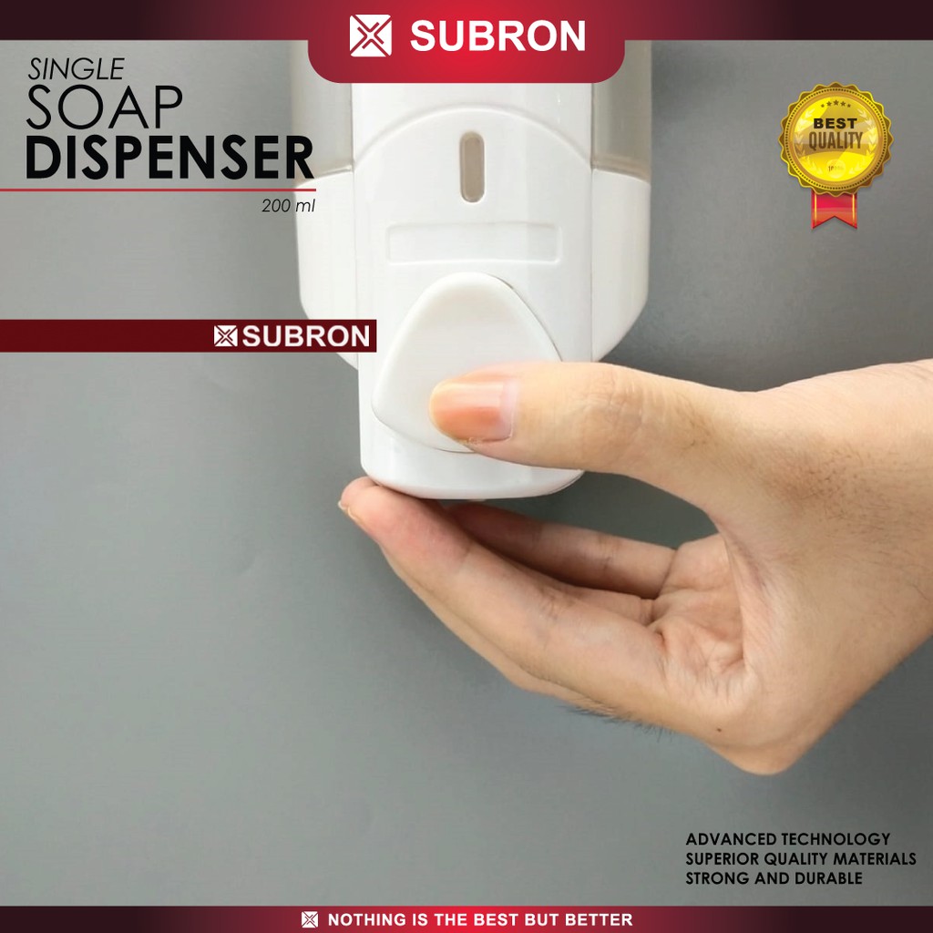 Jual SUBRON Soap Dispenser Single Tempat Sabun Cair Plastik 200ml ...