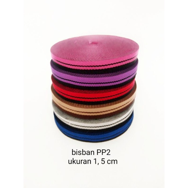 Jual bisban tali webbing terbaru KD87 ukuran 1,5 cm 1 roll panjang 20 ...
