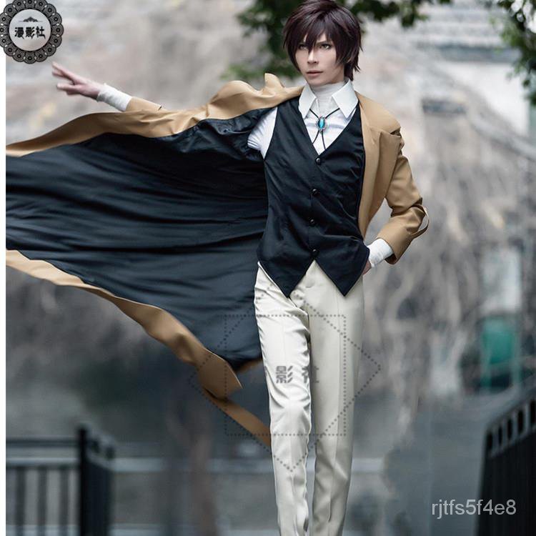 Jual Bungo Stray Dogs Dazai Osamu Cosplay Anime Costume Long Jacket ...