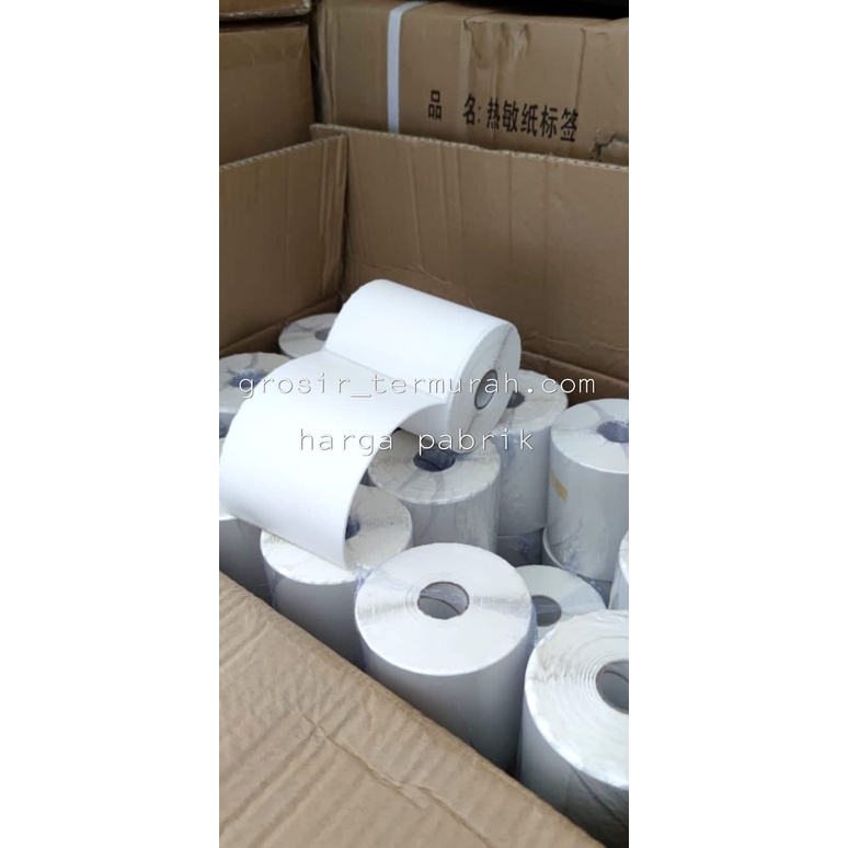 Jual Kertas Label Thermal 100x150 mm isi 500 Pcs/ Label thermal barcode Roll A6 | Shopee Indonesia