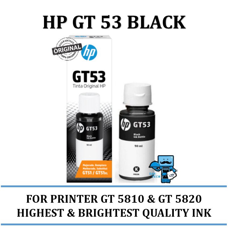 Jual Tinta HP Original GT53 Black Ink Bottle | Shopee Indonesia
