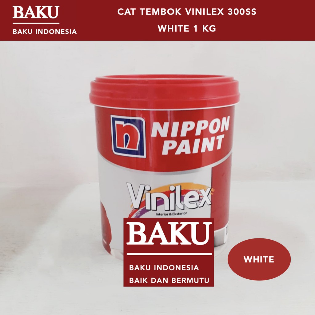 Jual Cat Tembok Vinilex 300SS - White 1 kg | Shopee Indonesia