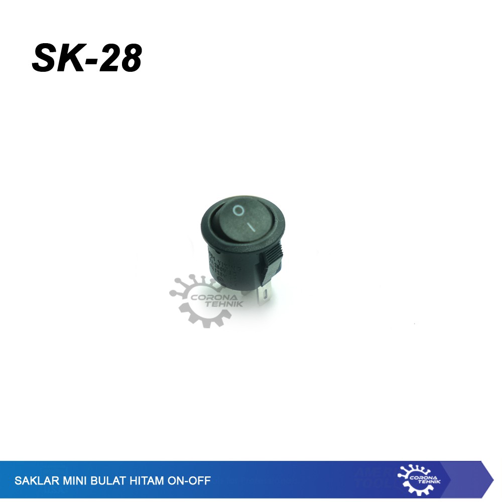 Jual Saklar Mini Bulat Hitam - ON-OFF | Shopee Indonesia