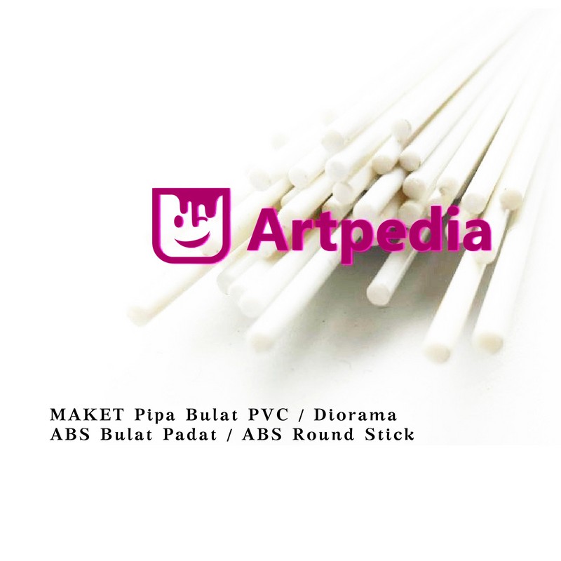 Jual MAKET Pipa Bulat PVC / Diorama ABS Bulat Padat / ABS Round Stick ...