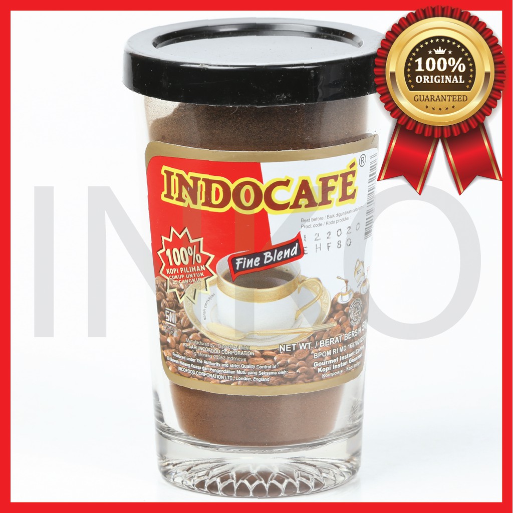 Jual INDOCAFE FINE BLEND GOURMET INSTANT COFFEE TUMBLER 50GR | Shopee ...