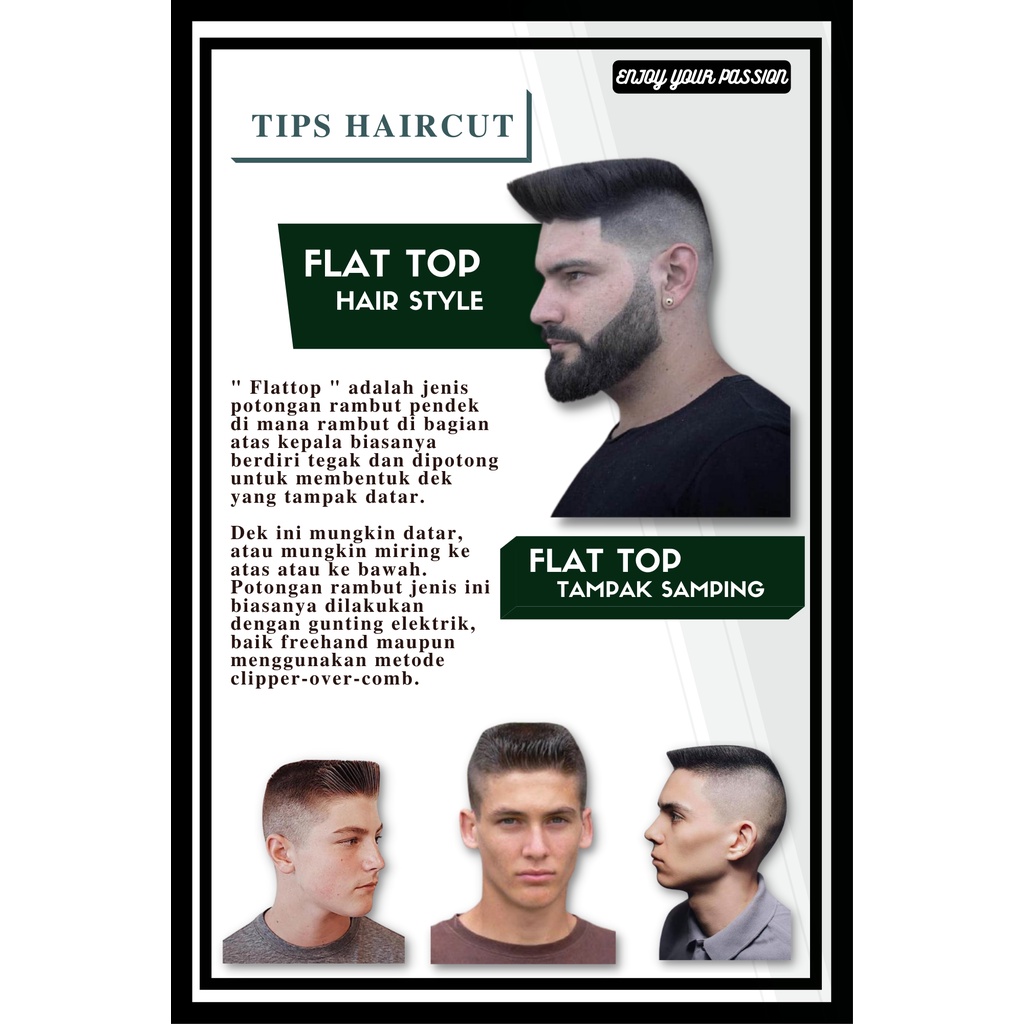 Jual poster hd - POSTER EDUKASI BARBERSHOP - poster pangkas rambut pria ...