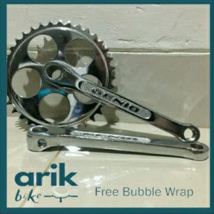 Jual Crank gir depan single speed 36T GENIO chrome besi | Shopee Indonesia