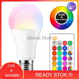 Jual Lampu Bohlam RGB dengan Remote Control E27 5W - A60 | Shopee Indonesia
