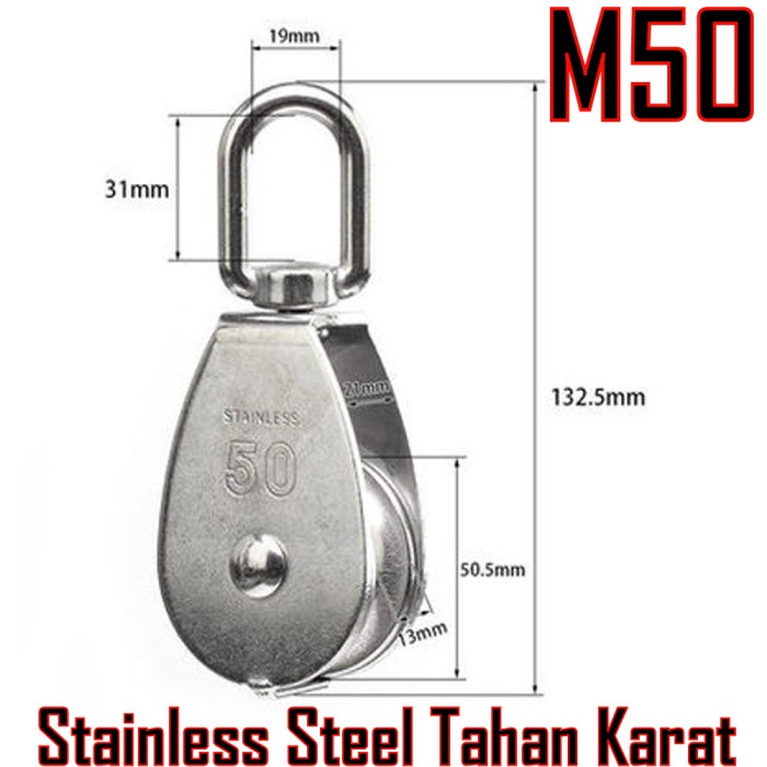 Jual M50 Katrol Stainless Anti Karat Katrol Tali Kerekan Pulley ...