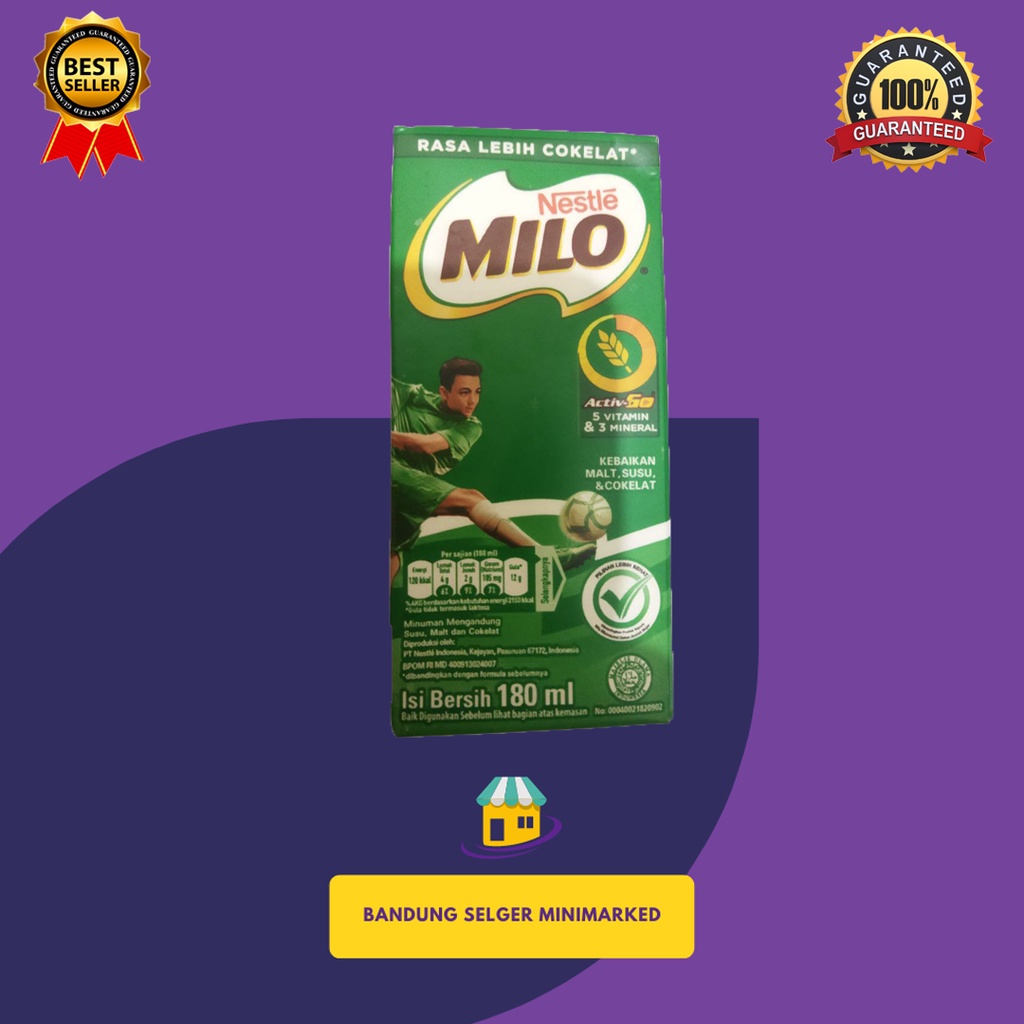 Jual NESTLE MILO ACTIVE -GO UHT SUSU COKELAT 180ML | Shopee Indonesia