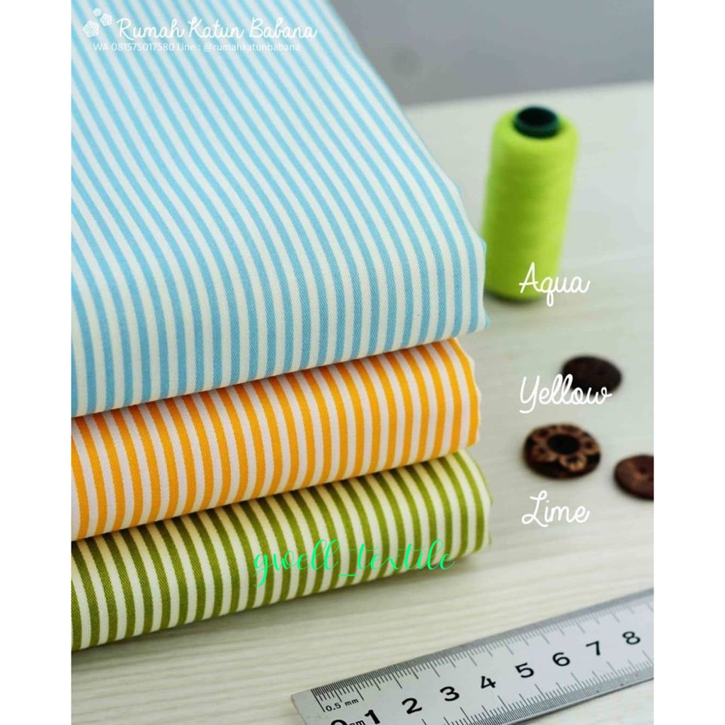 Jual TOKO KAIN GWELL TEXTILE ( GARIS MEDIUM KATUN JEPANG ORIGINAL BY ...