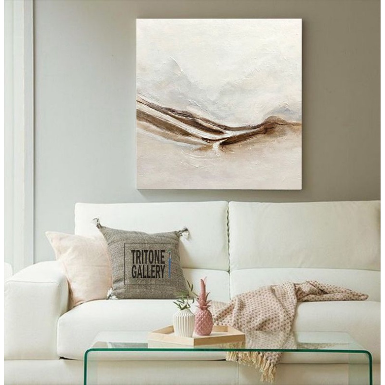 Jual Lukisan Kanvas Abstrak Soft Minimalis Modern 100 x 120 cm ...