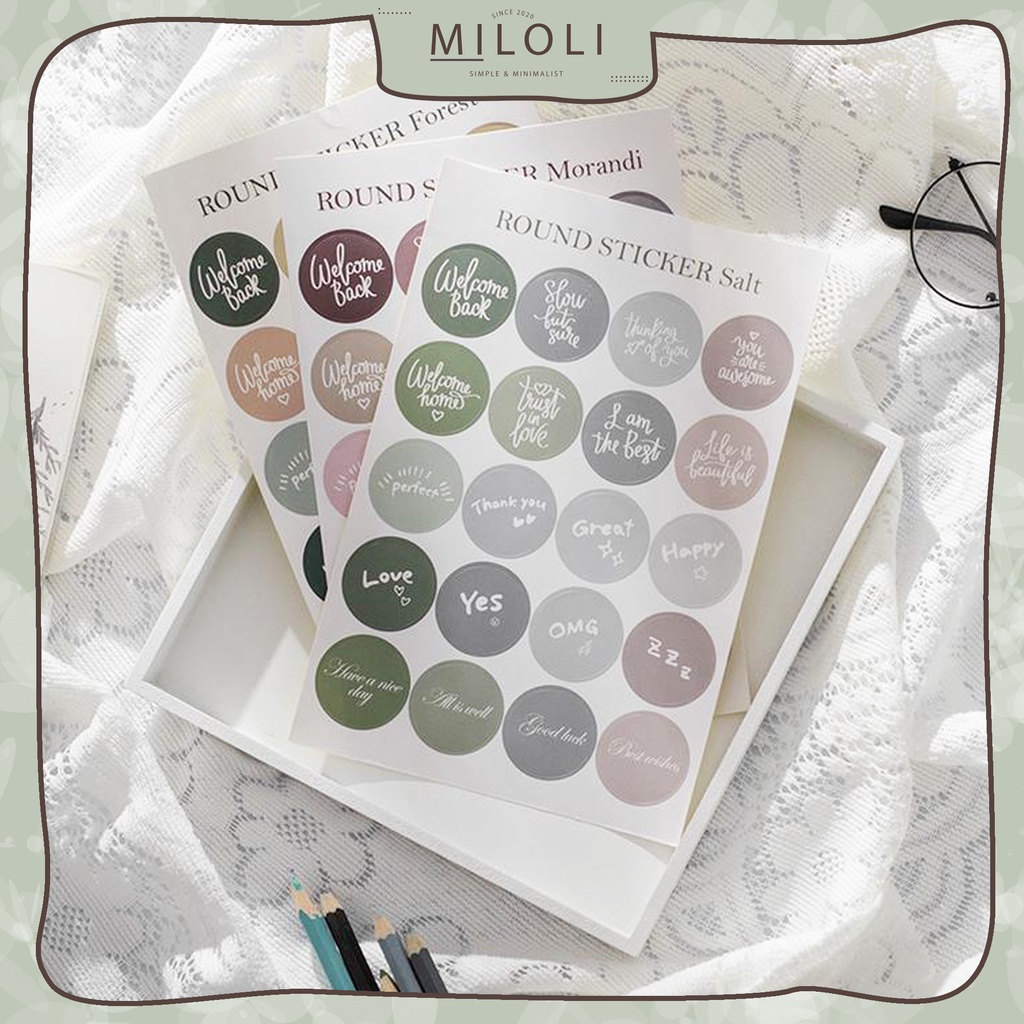 Jual [MILOLI] 1PCS - 3CM CUTE ROUND STICKER Sticker Decor Planner DIY ...