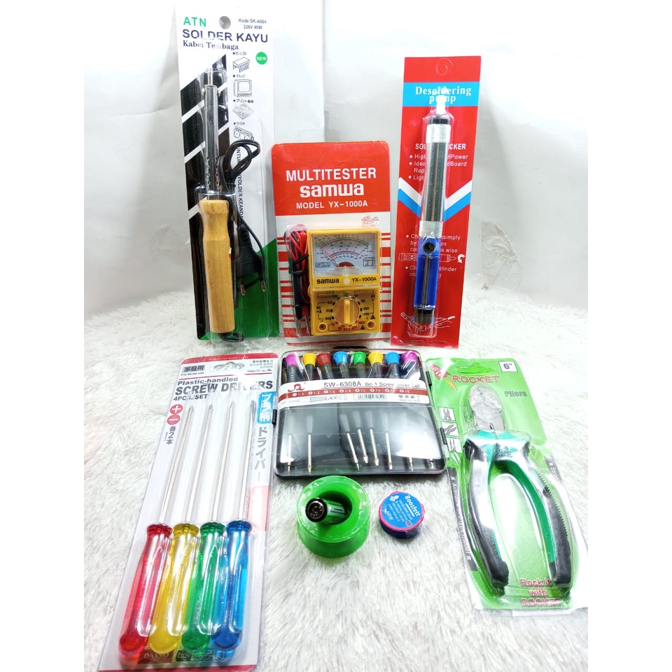 Jual Alat Soldering Listrik SOLDER gagang Kayu 40 Watt / Multitester ...