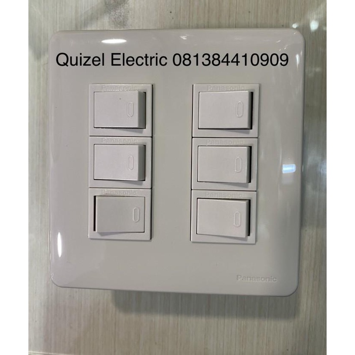 Jual Saklar Grid Switch Atau Saklar 6 Gang Panasonic + Inbodus Plastik ...