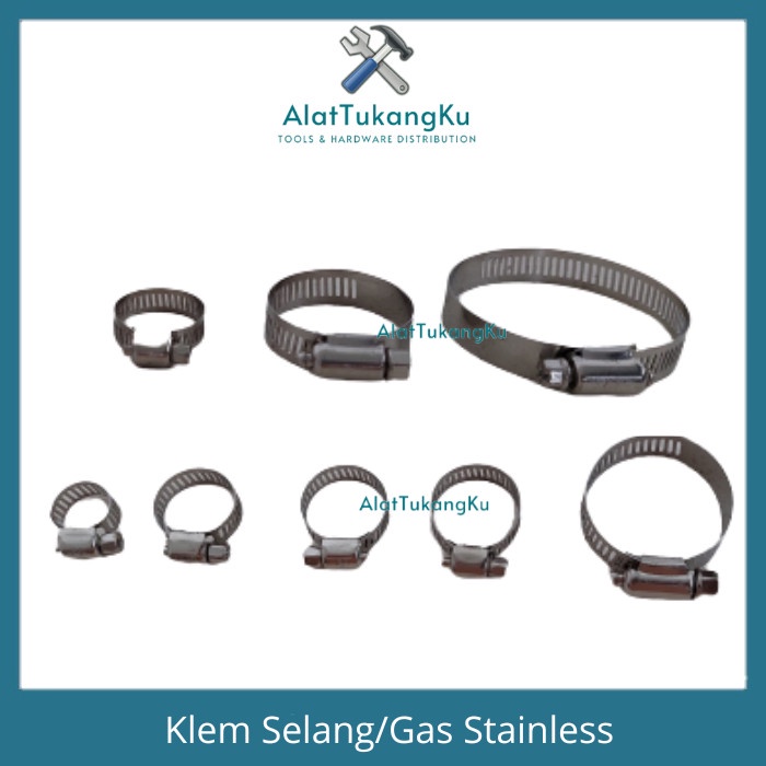 Jual Klem Gas Selang Stainless 1/2" 3/4" 7/8" 5/8" 1" 1,5" 2,5" 3" 4 ...