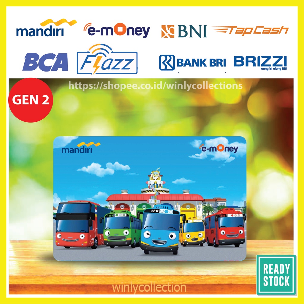 Jual KARTU EMONEY ETOLL BUS TAYO SEKOLAH ANIME FLAZZ BCA GEN 2 MANDIRI ...